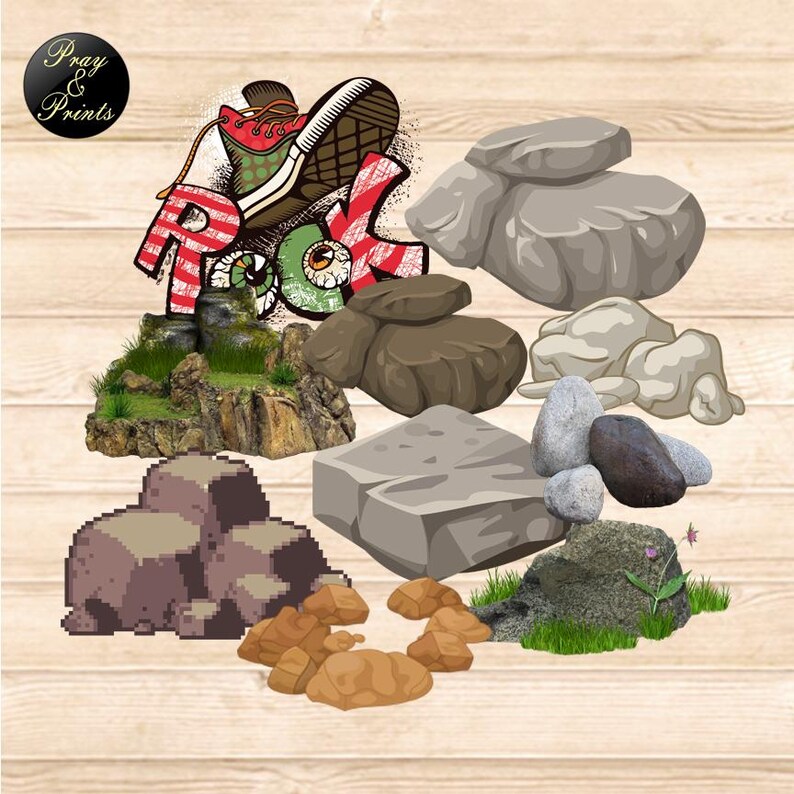 Rock Stone Rocks Illustration, Artworks, Digital Print, Printable ...
