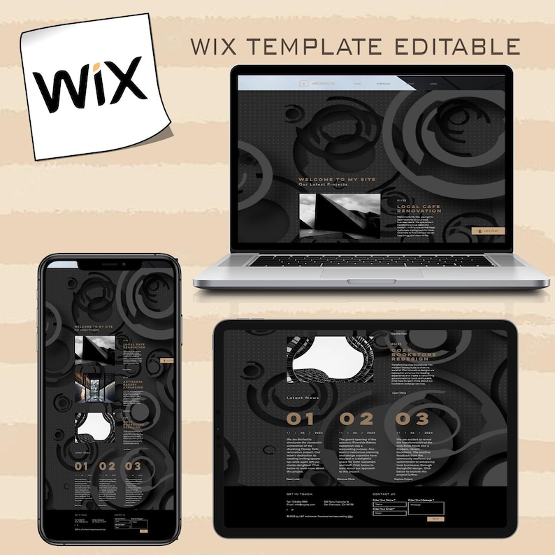 Wix Website Template for Architect Company Architectural Landing Page ...