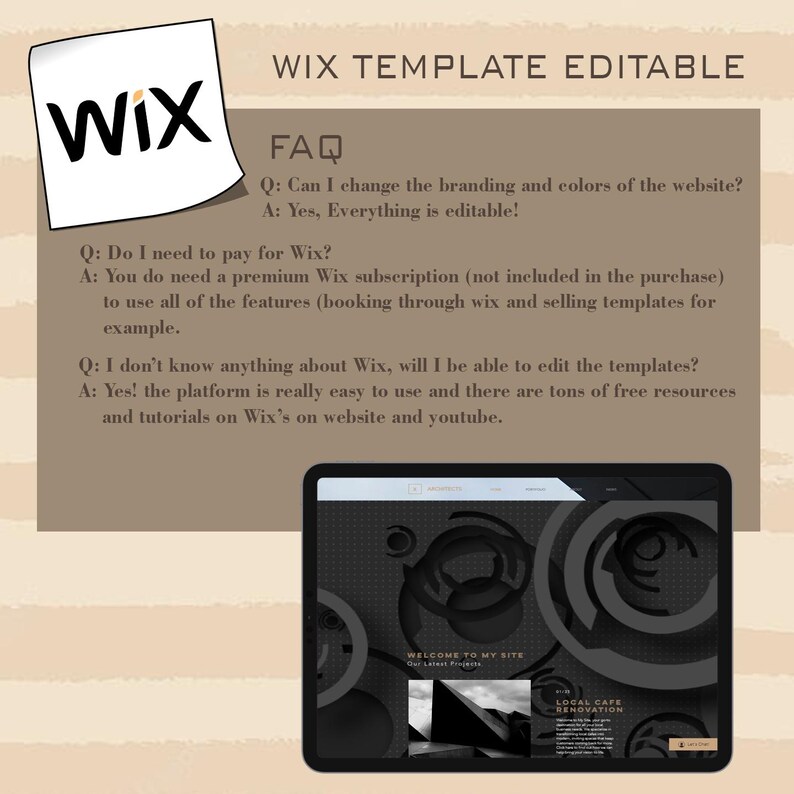 Wix Website Template for Architect Company Architectural Landing Page ...