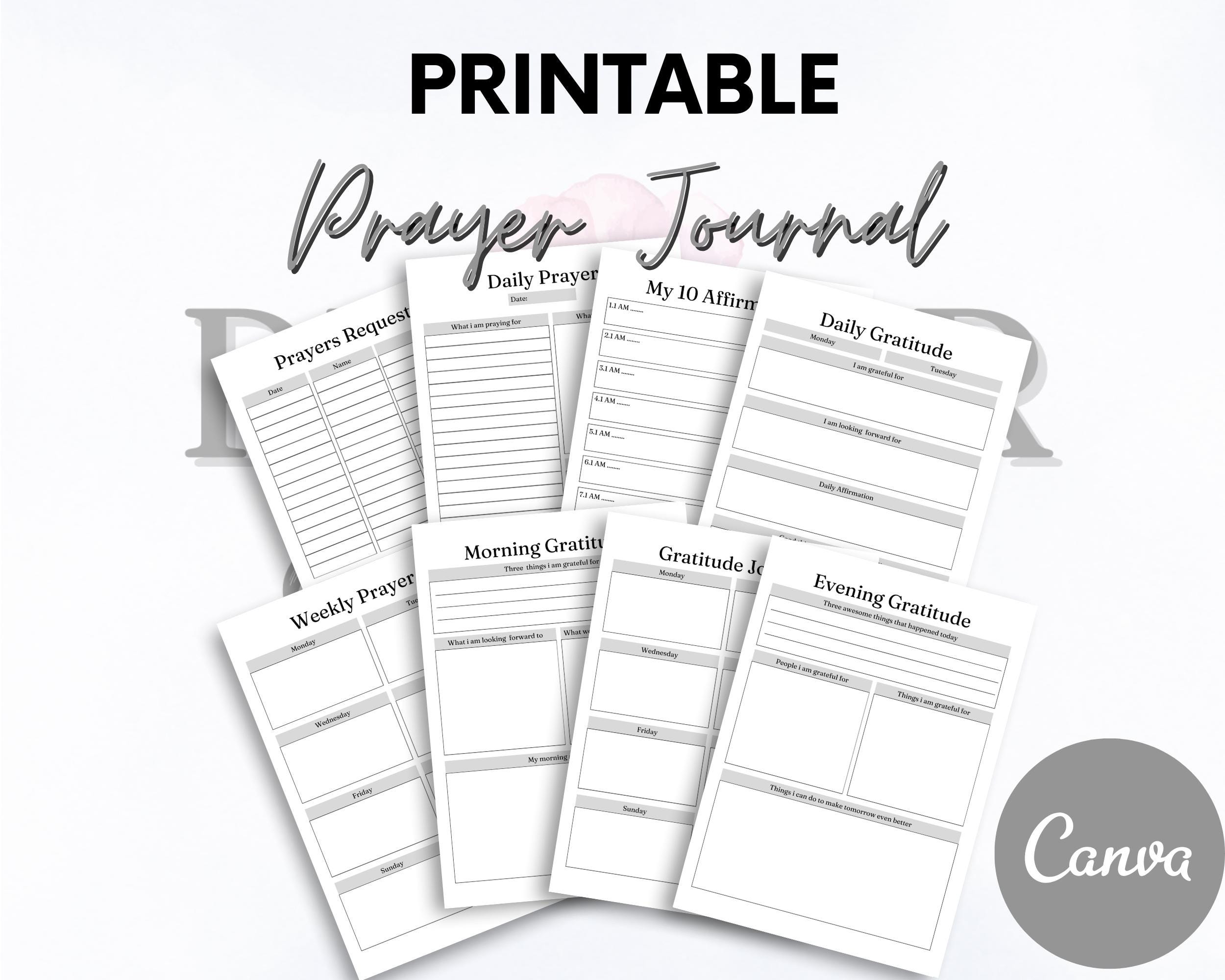 Printable & Digital Prayer Journal | Faith Planner | Prayer Journal ...