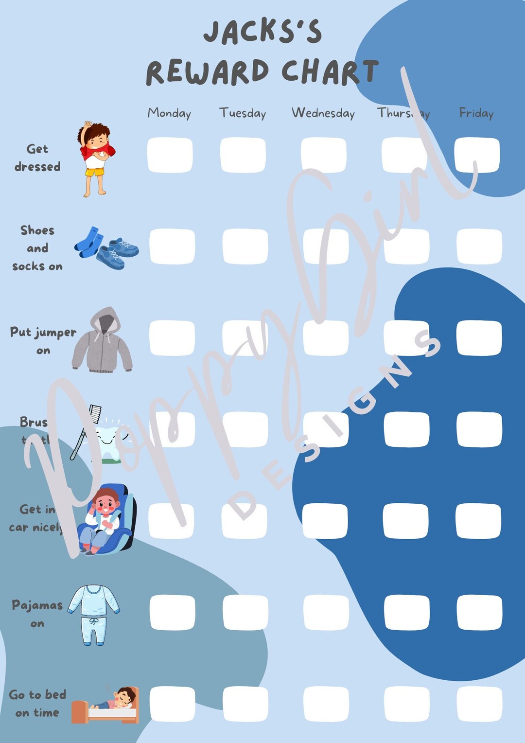 Daily Routine Chart, Editable Routine Chart, Daily Routine, Kids ...