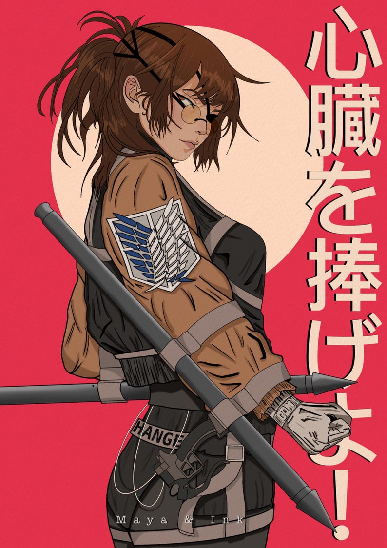 Hange Hype - Attack on Titan Series - Etsy