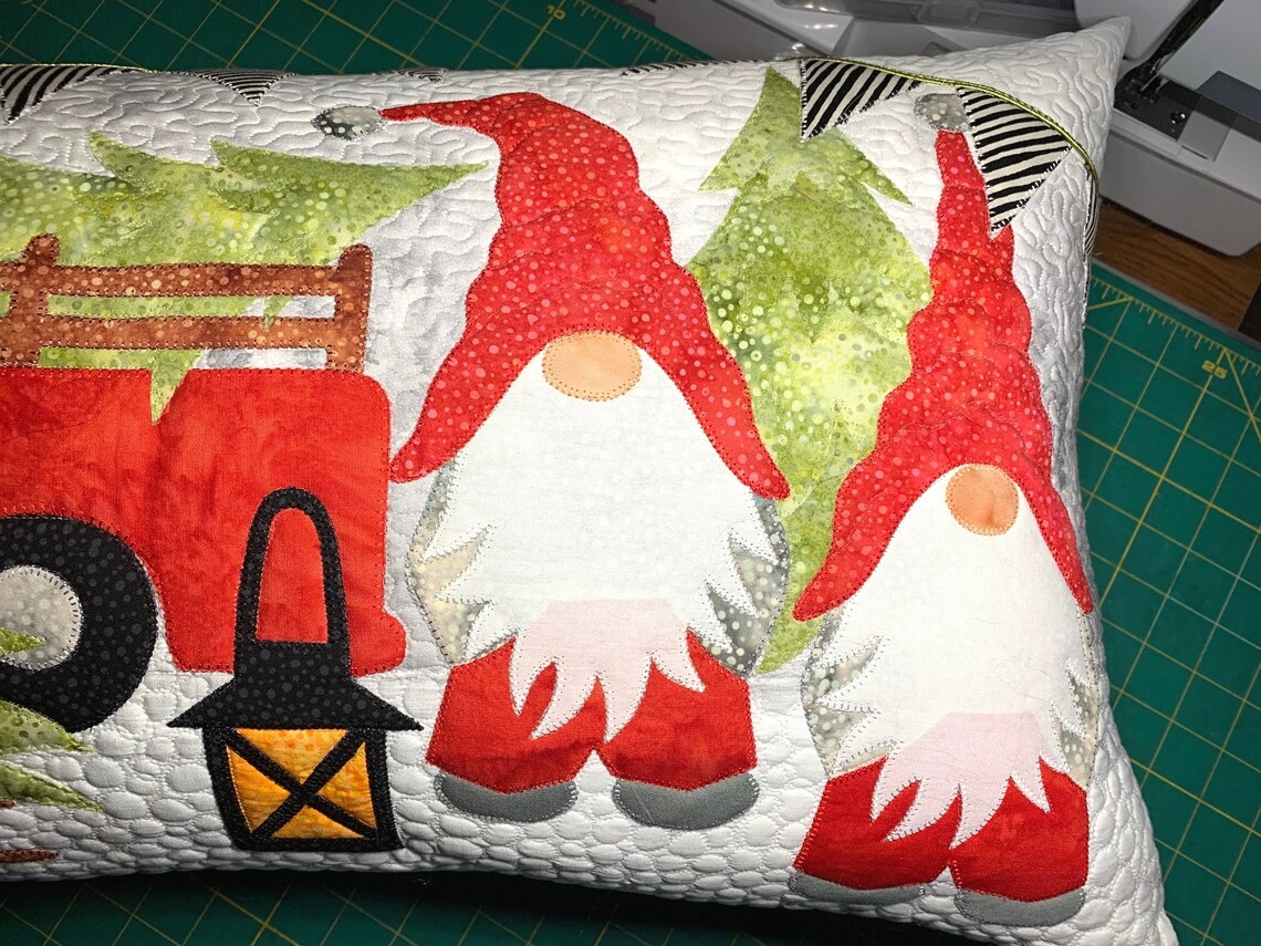 Gnome for the Holidays PDF Pattern - Bench Pillow Pattern- Table Runner ...