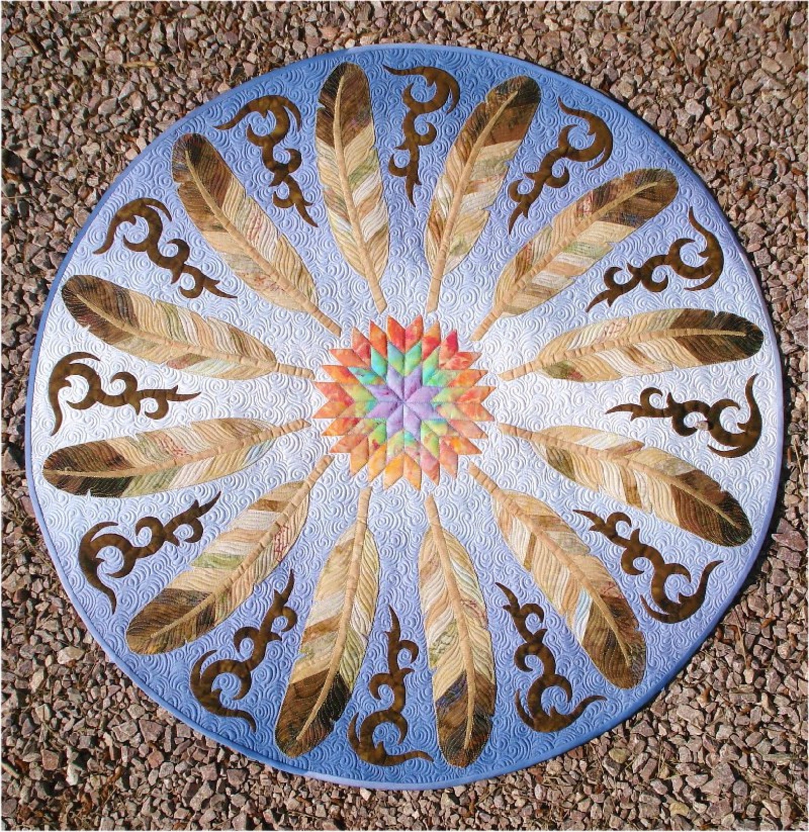 Sun Dance PDF Quilt Pattern Applique Feathers Joann - Etsy India