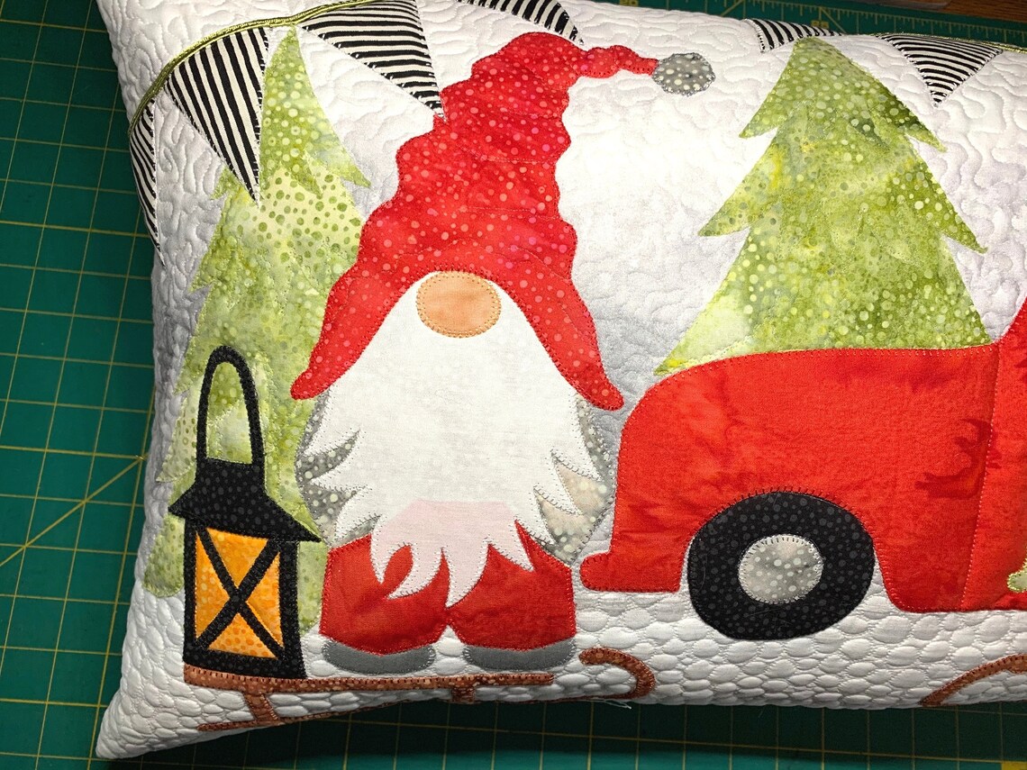 Gnome for the Holidays PDF Pattern - Bench Pillow Pattern- Table Runner ...