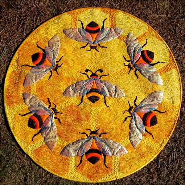 The Quilting Bee Bee Hive PDF Quilt Pattern Wall Hanging - Etsy Ireland