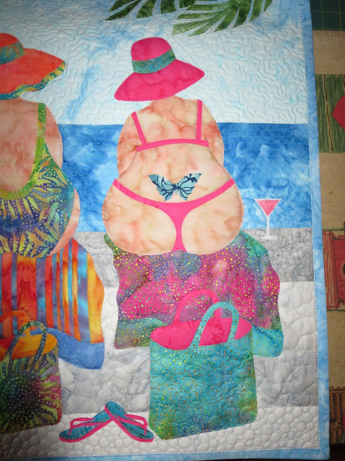 Beach Bums PDF Quilt Pattern - Applique Quilt Pattern- Wall Hanging Pattern - Beach - Joann ...
