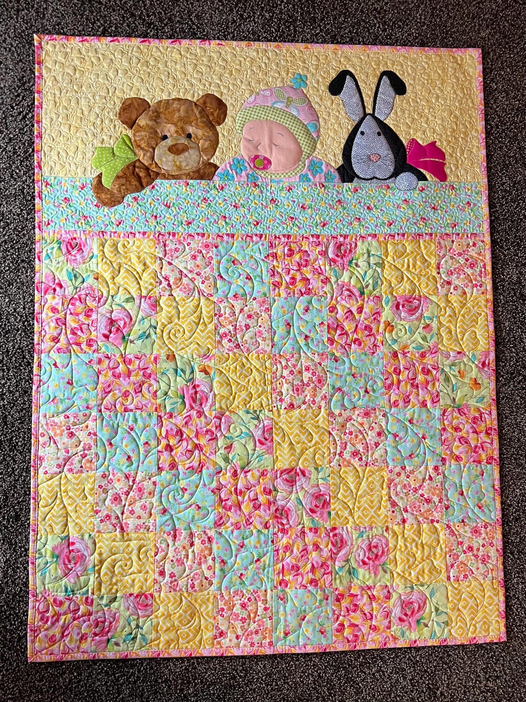 Gorgeous Crib Quilt-baby Blanket - Appliqué - Etsy