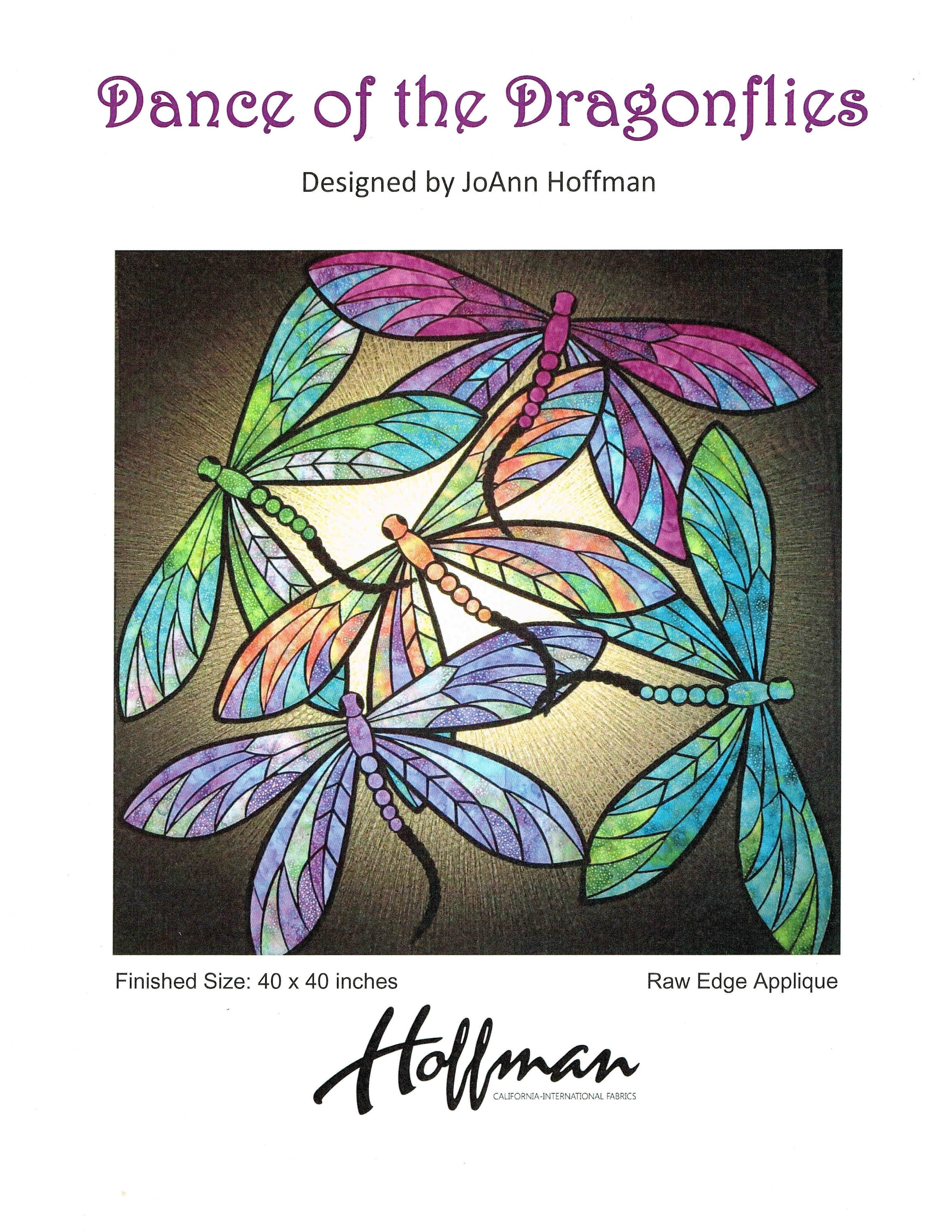 Dance of the Dragonflies Quilt Paper Pattern - Joann Hoffman - Applique ...