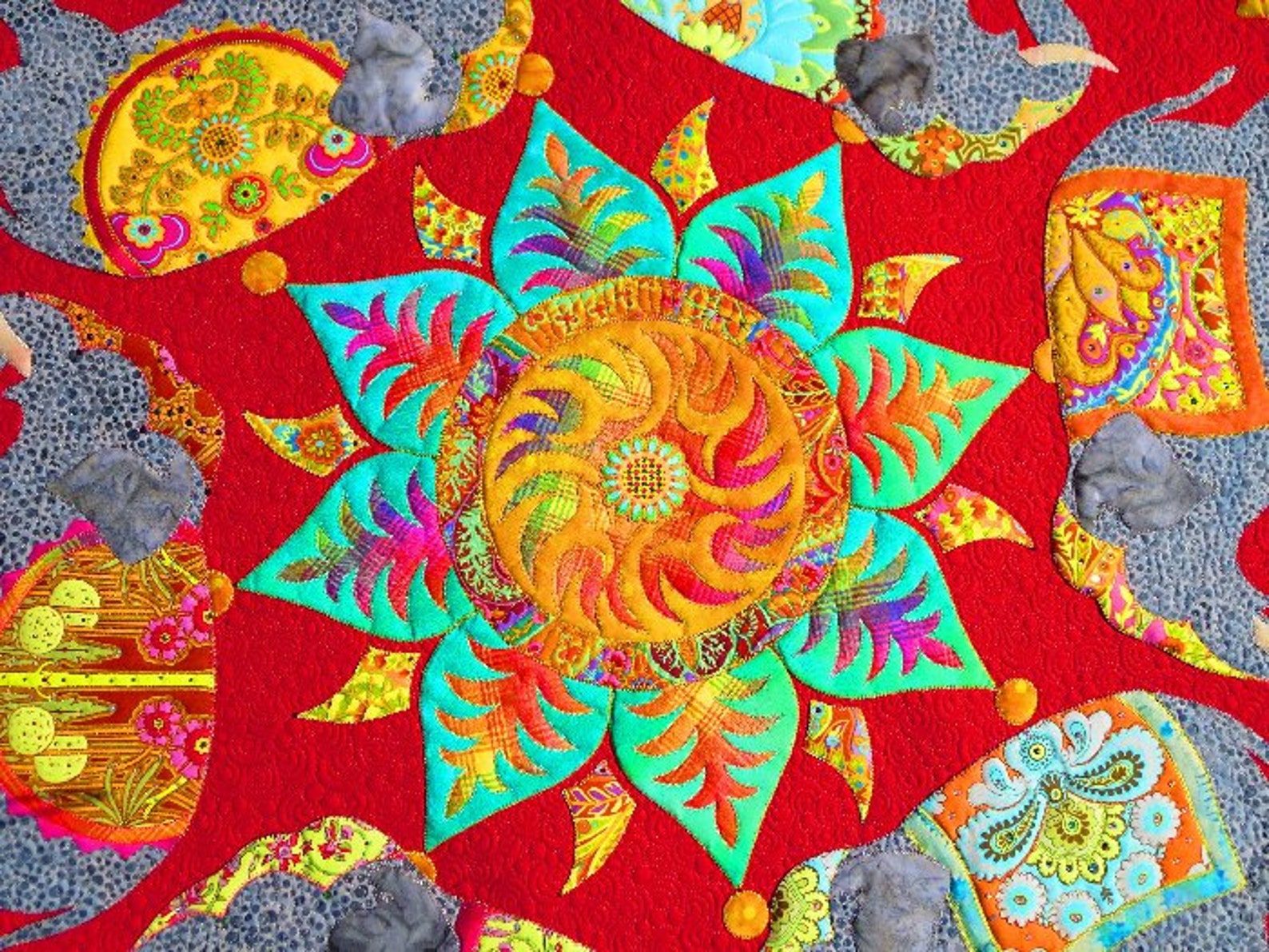 The Last Marigold PDF Quilt Pattern - Elephant Appliqué - Mandala Quilt ...