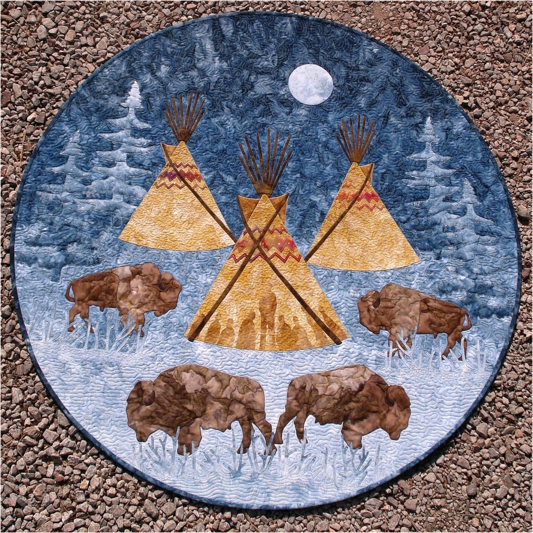 Tatanka Quilt- PDF Quilt Pattern - Buffalo Quilt- Applique Pattern ...