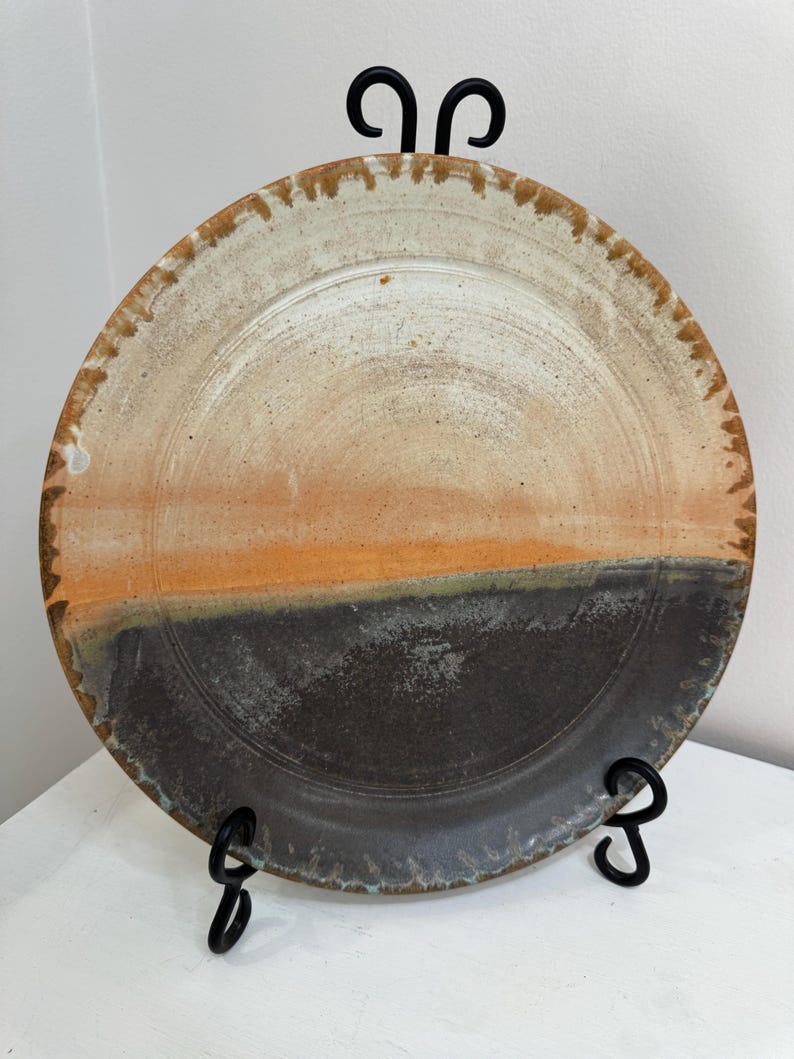 Gorgeous Vintage Pair of Studio Pottery Plates Mid-century Mod Style - Etsy