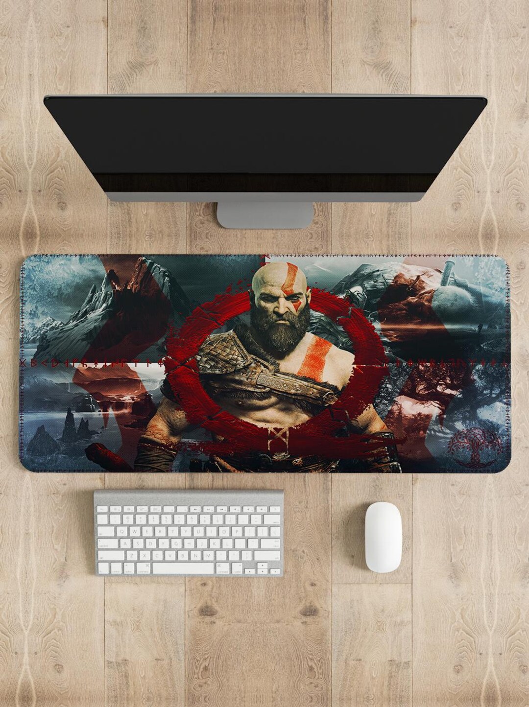 God of War Mouse Pad, Gaming Mouse Pad, Desk Mat, Customize Mouse Pad ...