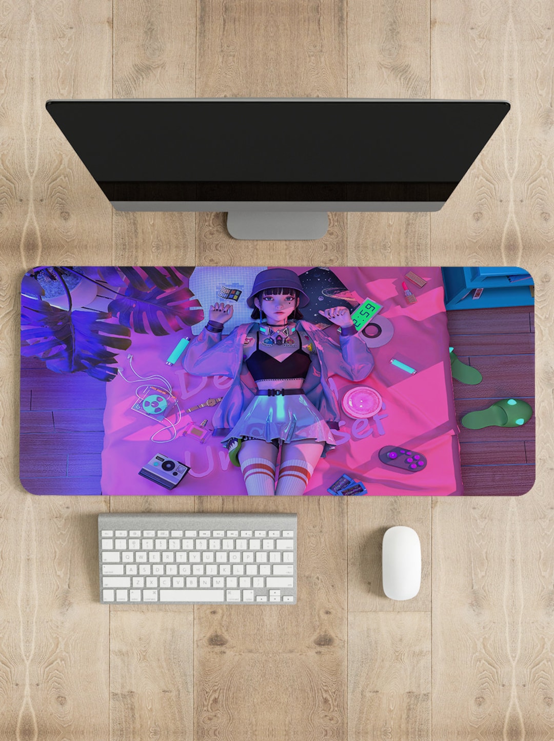 Anime Girl Mouse Pad, Planet Mouse Pad, Galaxy Mouse Pad, Gaming Mouse ...