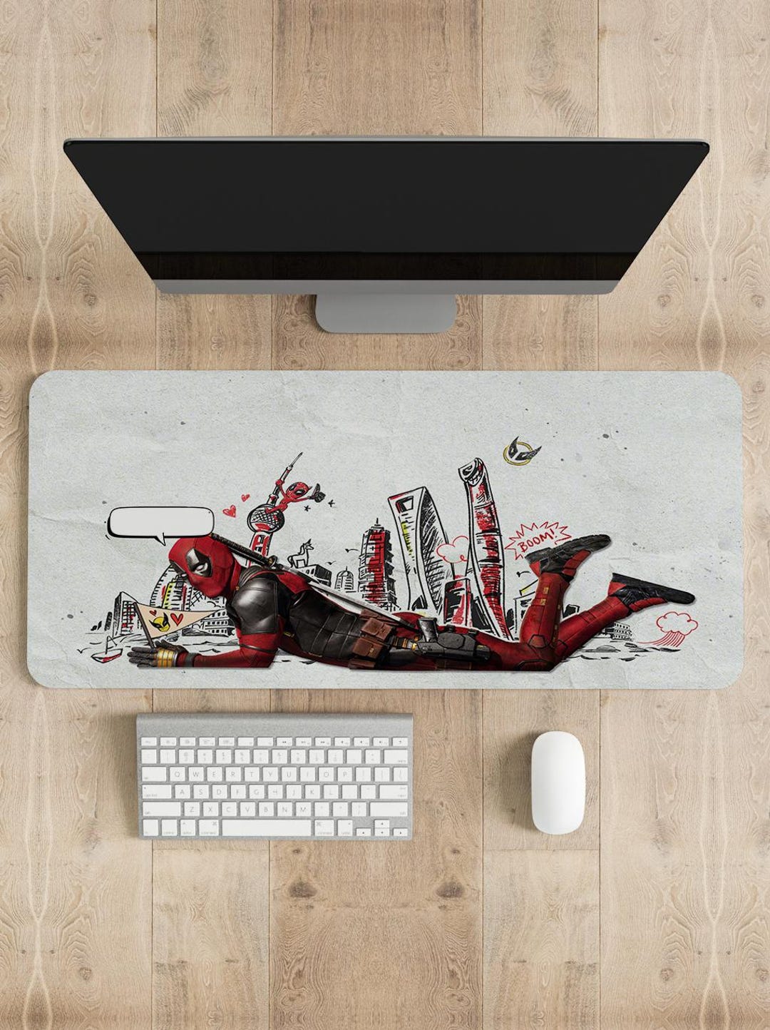 Deadpool Mouse Pad, Gaming Mouse Pad, Desk Mat, Customize Mouse Pad ...