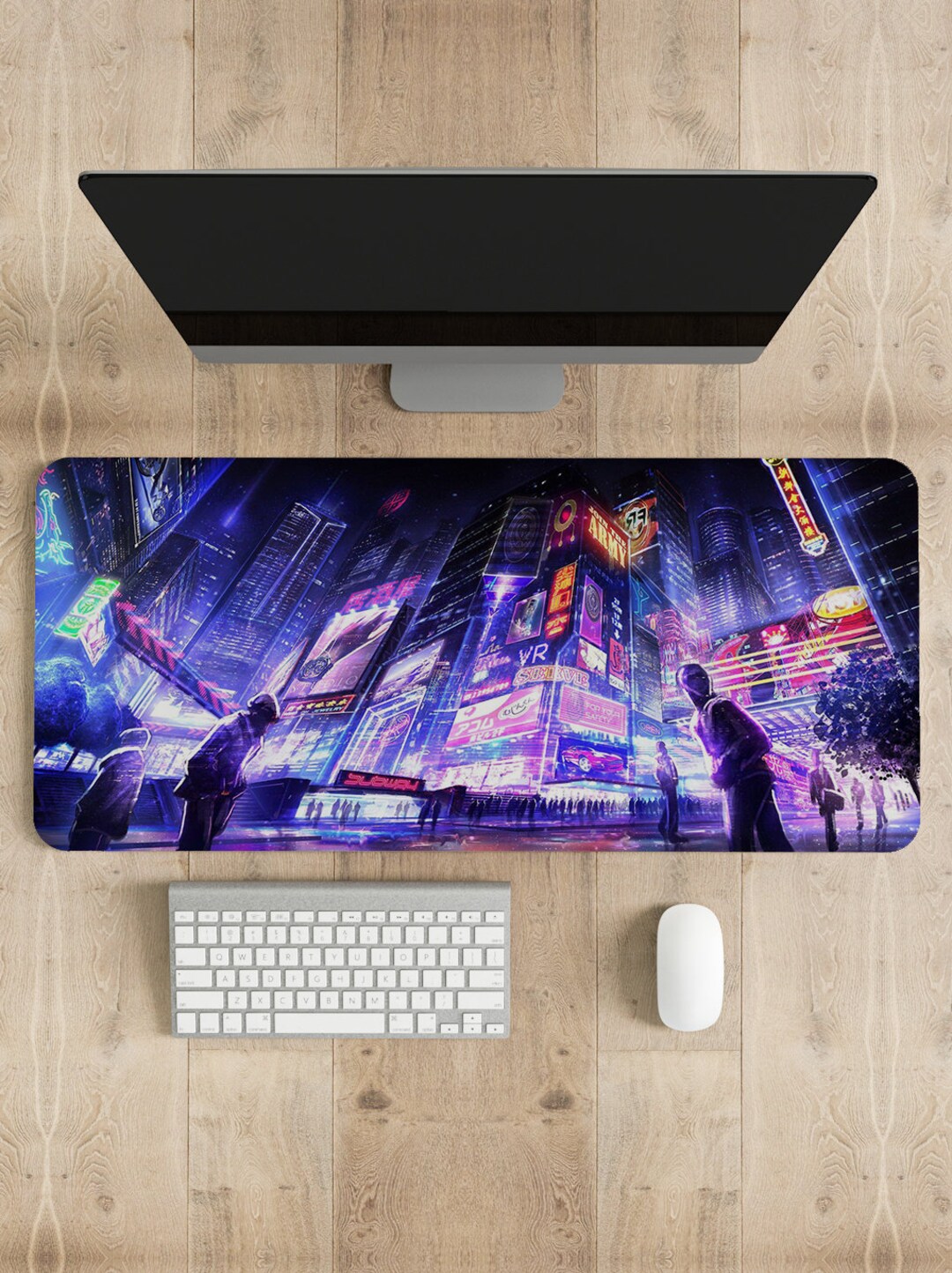 Neon City Mouse Pad, Gaming Mouse Pad, Desk Mat, Customize Mouse Pad ...