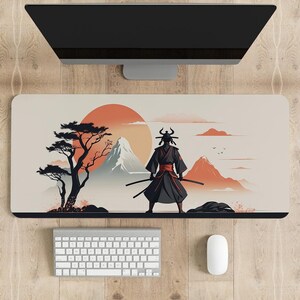 Samurai Mouse Pad, Japanese Mouse Pad, Gaming Mouse Pad, Minimalist ...