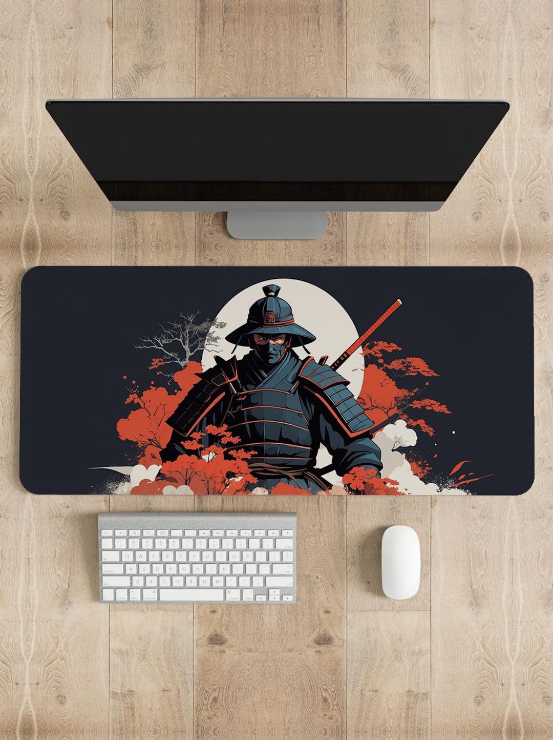 Samurai Mouse Pad, Japanese Mouse Pad, Gaming Mouse Pad, Minimalist ...