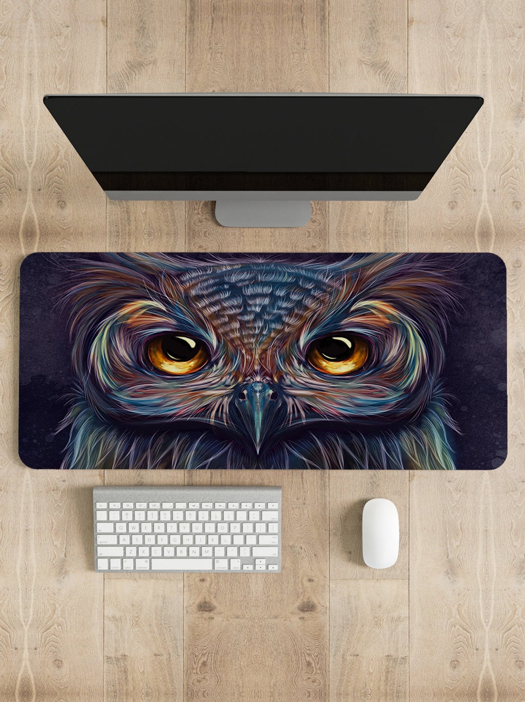 Animal Owl Mouse Pad, Planet Mouse Pad, Galaxy Mouse Pad, Gaming Mouse ...