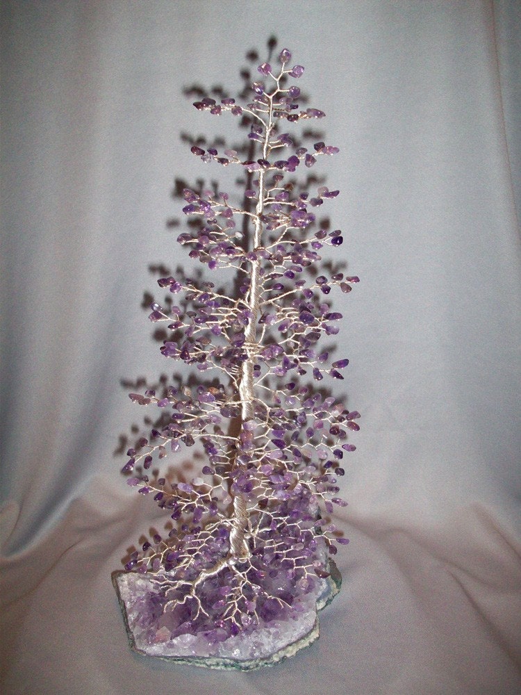 Tall Amethyst Spruce Gem Tree - Etsy