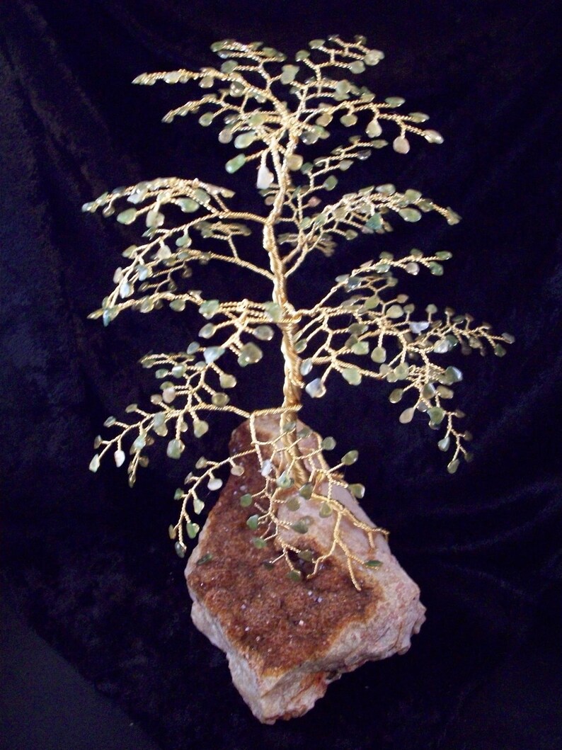 Large Jade and Citrine Oak Gem Tree - Etsy