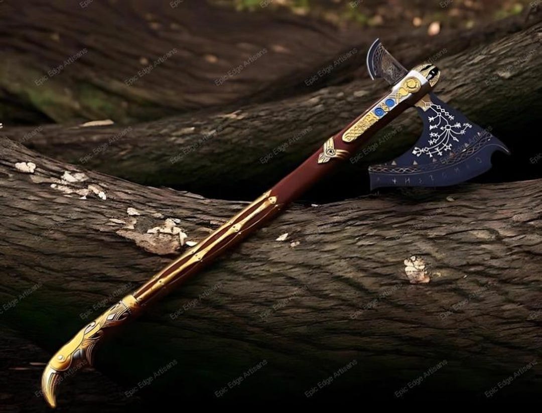 God of War Axe - Kratos Leviathan Axe Replica - God of War Ragnarok War ...