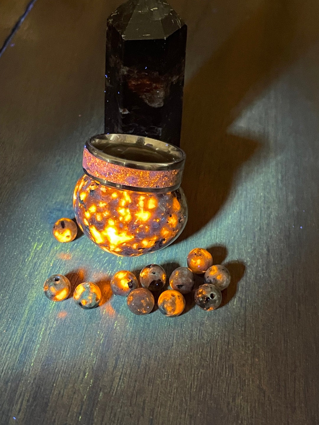 UV Yooperlite Glowstone Ring, Natural Mineral Stone - Etsy