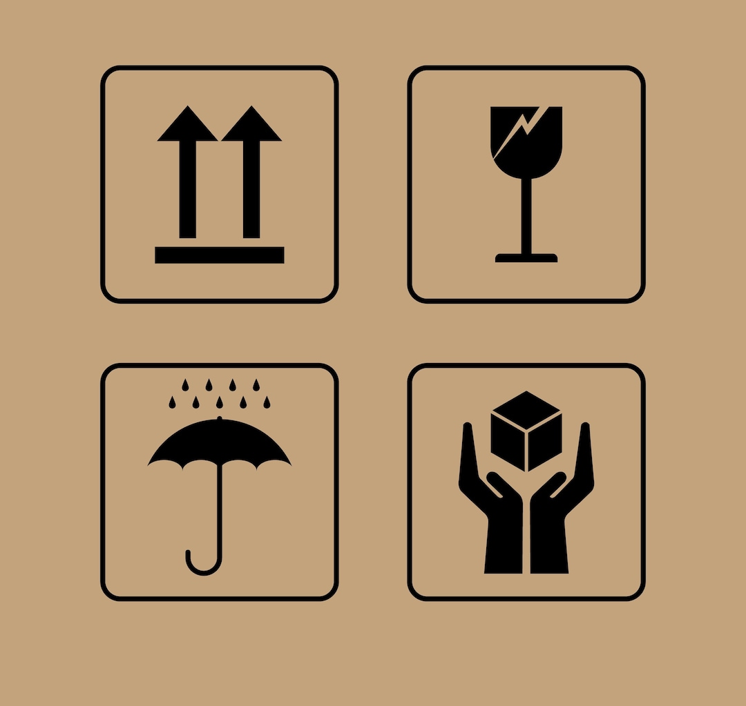 Fragile Sign Label Template Svg,dxf,pdf - Etsy