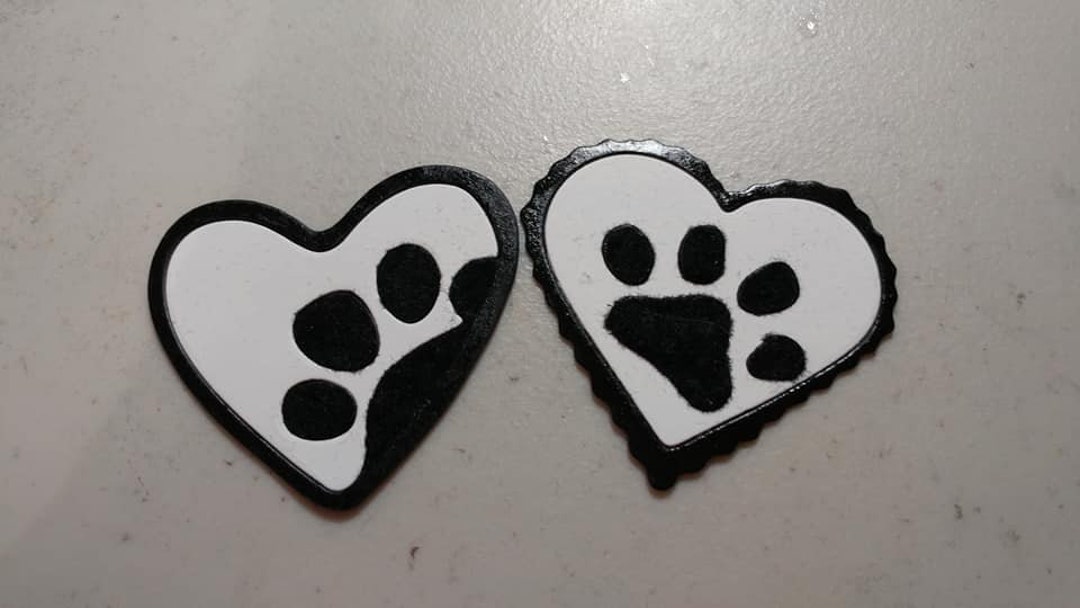 Heart Paws, 2 to a Set - Etsy