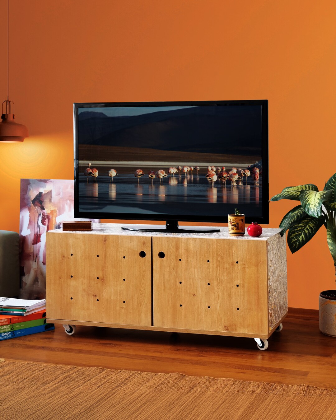 YASY MEDIA CONSOLE Storage Tv Stand Modular Cantilever Wheeled Tv Stand ...