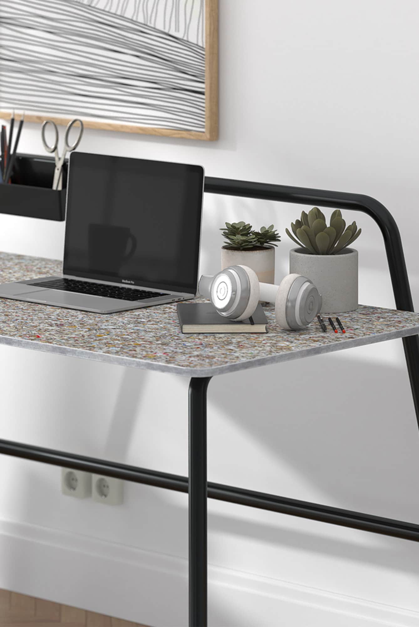 RECYCLED STUDY DESK Laptop Work Desk Home Office Desk Aesthetic Study ...