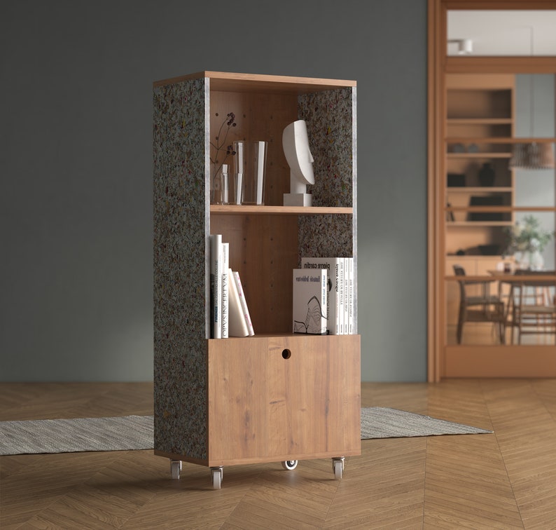 WHEELED BOOKSHELF | Rolling Bookcase | Mevs Bookshelf | Minimalist ...