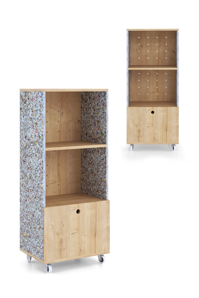 WHEELED BOOKSHELF Rolling Bookcase Mevs Bookshelf Minimalist Bookcase ...