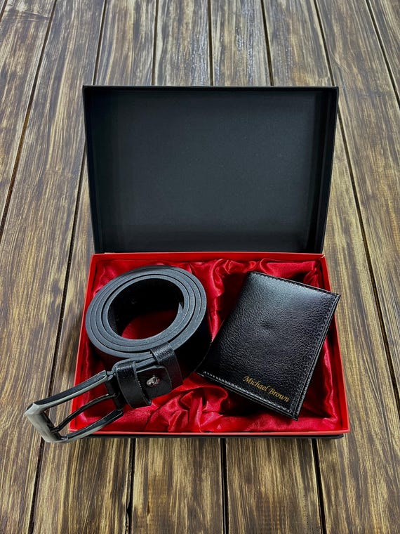 Wallet and belt gift set store