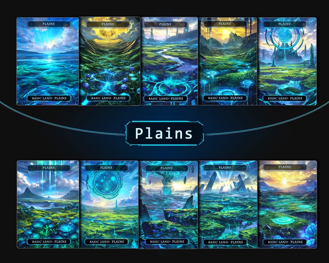 10 Basic Land-plains. 10 MTG Proxy Cards for EDH. Enhance Your MTG ...