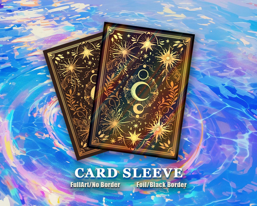 MTG Card Sleeves: Golden Moon Phases Art High Quality Sleeves, Suitable ...