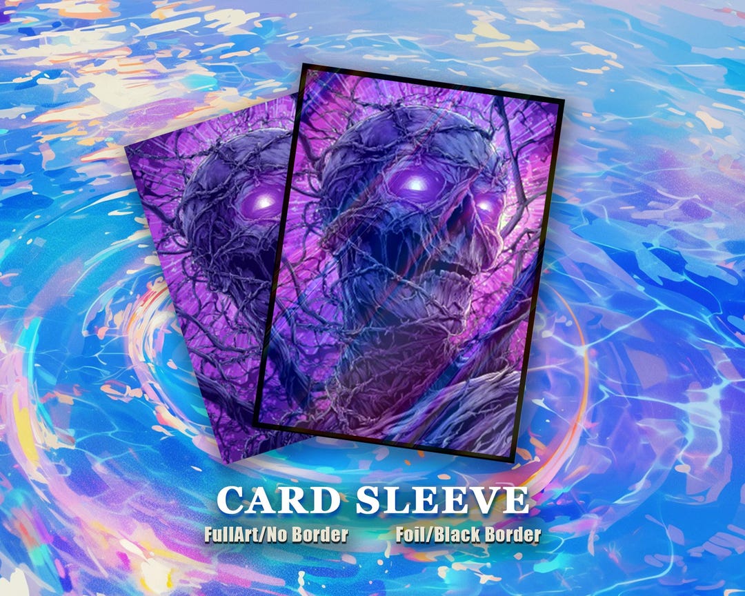 MTG Card Sleeves: Purple Glowing Skull Card Suitable for All TCG Cards ...