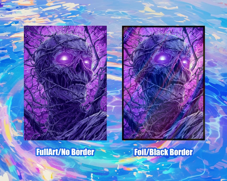 MTG Card Sleeves: Purple Glowing Skull Card Suitable for All TCG Cards ...