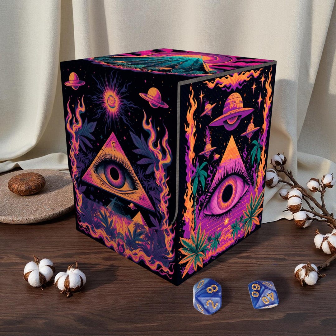 Deck Box, Alien Sun Jungle, 75+ Storage Collectible Deck Boxes, Custom ...