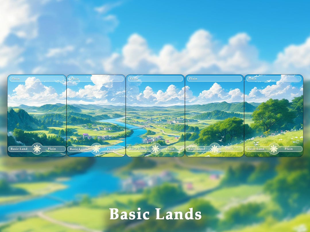 5 Basic Land-plain. 10 Proxy Cards - Etsy