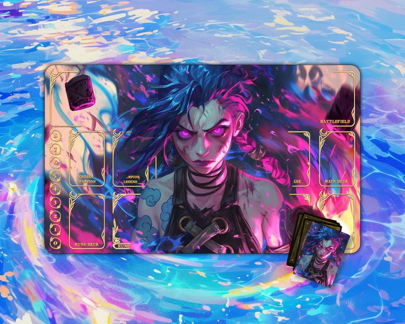 Riftbound Zones Playmat: Arcane Theme – 24"x14" Custom TCG/MTG Playmat ...