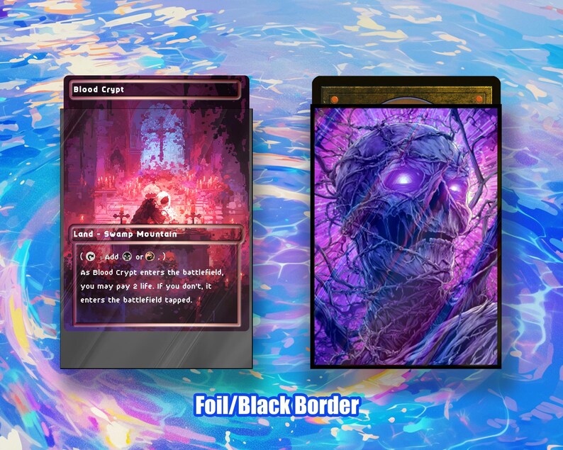 MTG Card Sleeves: Purple Glowing Skull Card Suitable for All TCG Cards ...