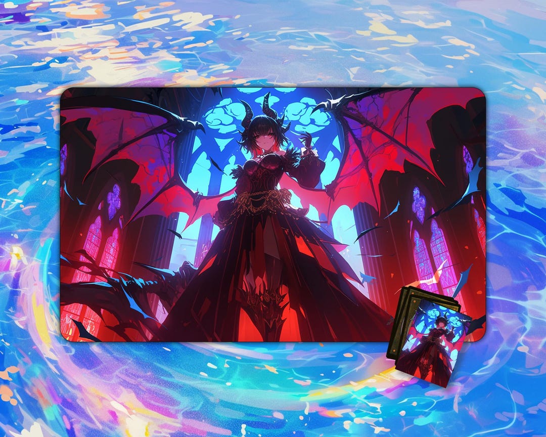 TCG Playmat | Demoness Gothic Chapel 24"x14" – Custom MTG Playmat for ...