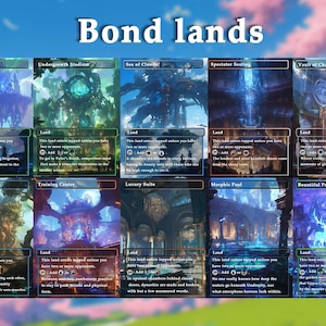 Mega Land Pack (50+ Cards) Anime Watercolour Lands Set of 50 Unique ...