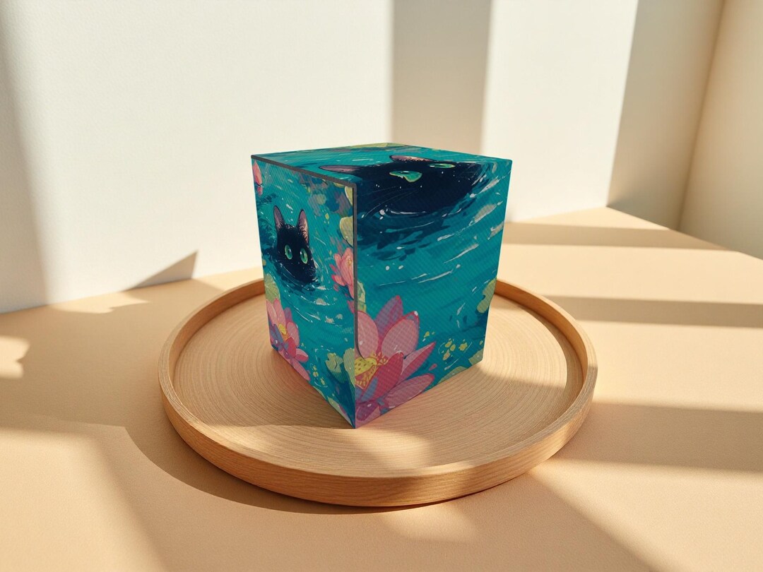Deck Box, Cat in Lotus , 100+ Storage Collectible Deck Boxes, Custom Leather Deck Boxes - Etsy