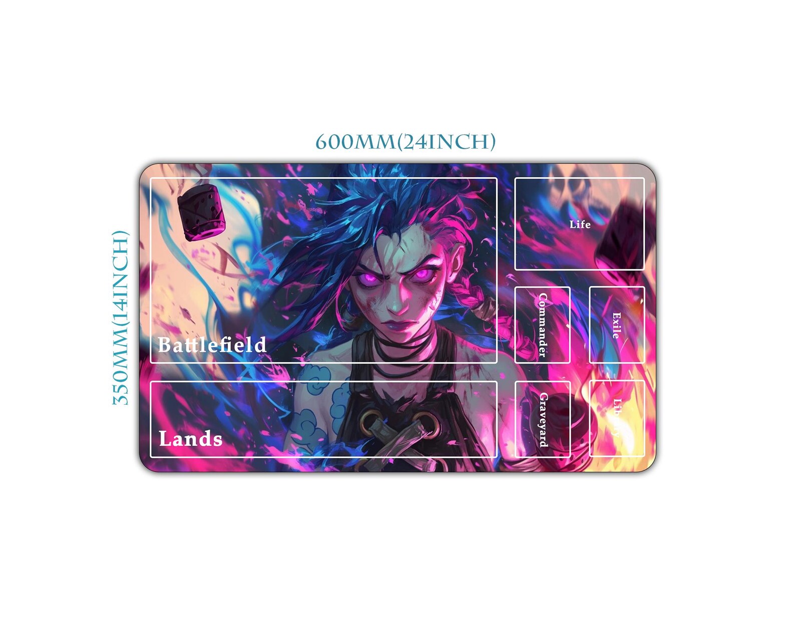 Riftbound Zones Playmat: Arcane Theme – 24"x14" Custom TCG/MTG Playmat ...