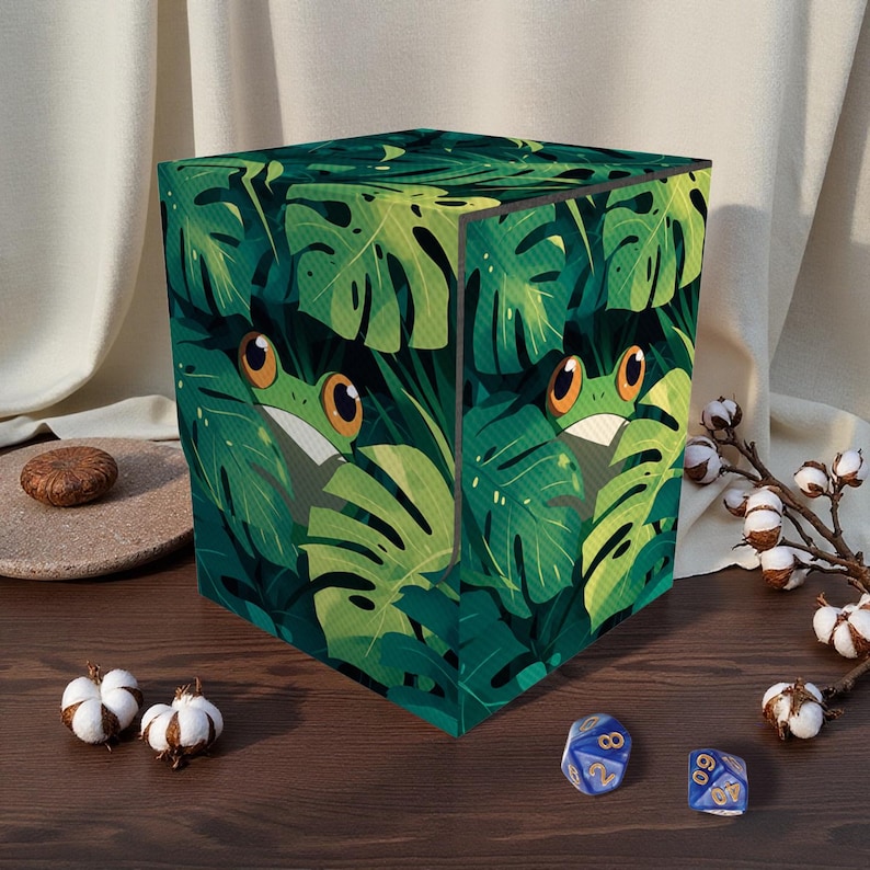 Deck Box, Frog Among Leaves, 75+ Storage Collectible Deck Boxes, Custom ...