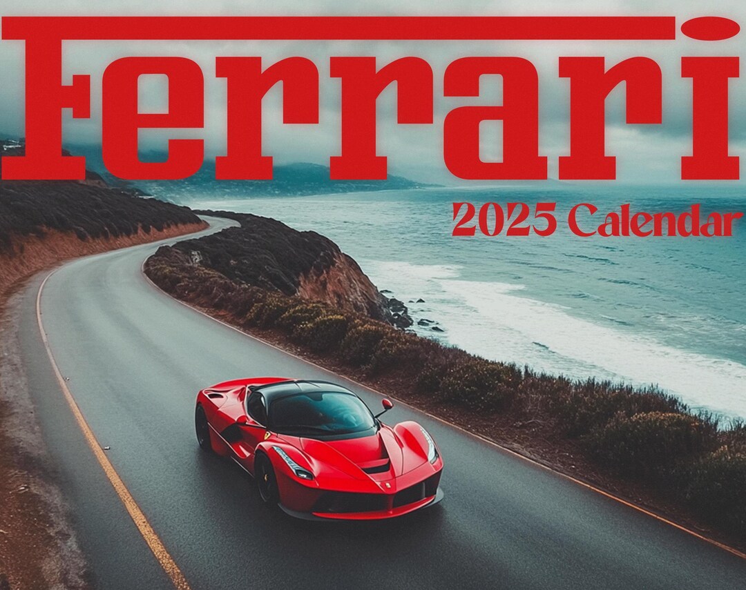 2025 Ferrari Calendar 2025 Calendar 2025 Wall Calendar - Etsy