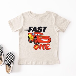Fast One Cars Birthday Shirt, Fast One Lightning Mcqueen, First ...