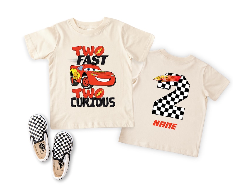 Two Fast Two Curious PNG, Cars, Lightning Mcqueen, 2nd Birthday Racing ...